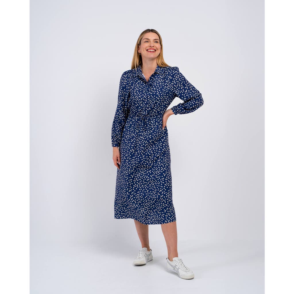 KETTLEWELL Kettlewell Delilah Polka Dot Viscose Midi Shirt Dress